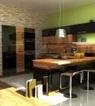 Imagini de fundal verde deschis într-o bucătărie mare