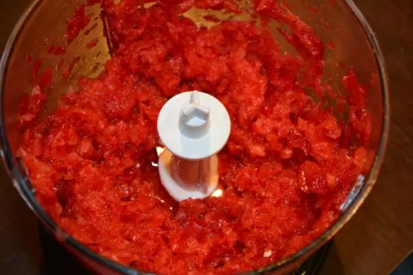 Vastgemaakte peper in blender