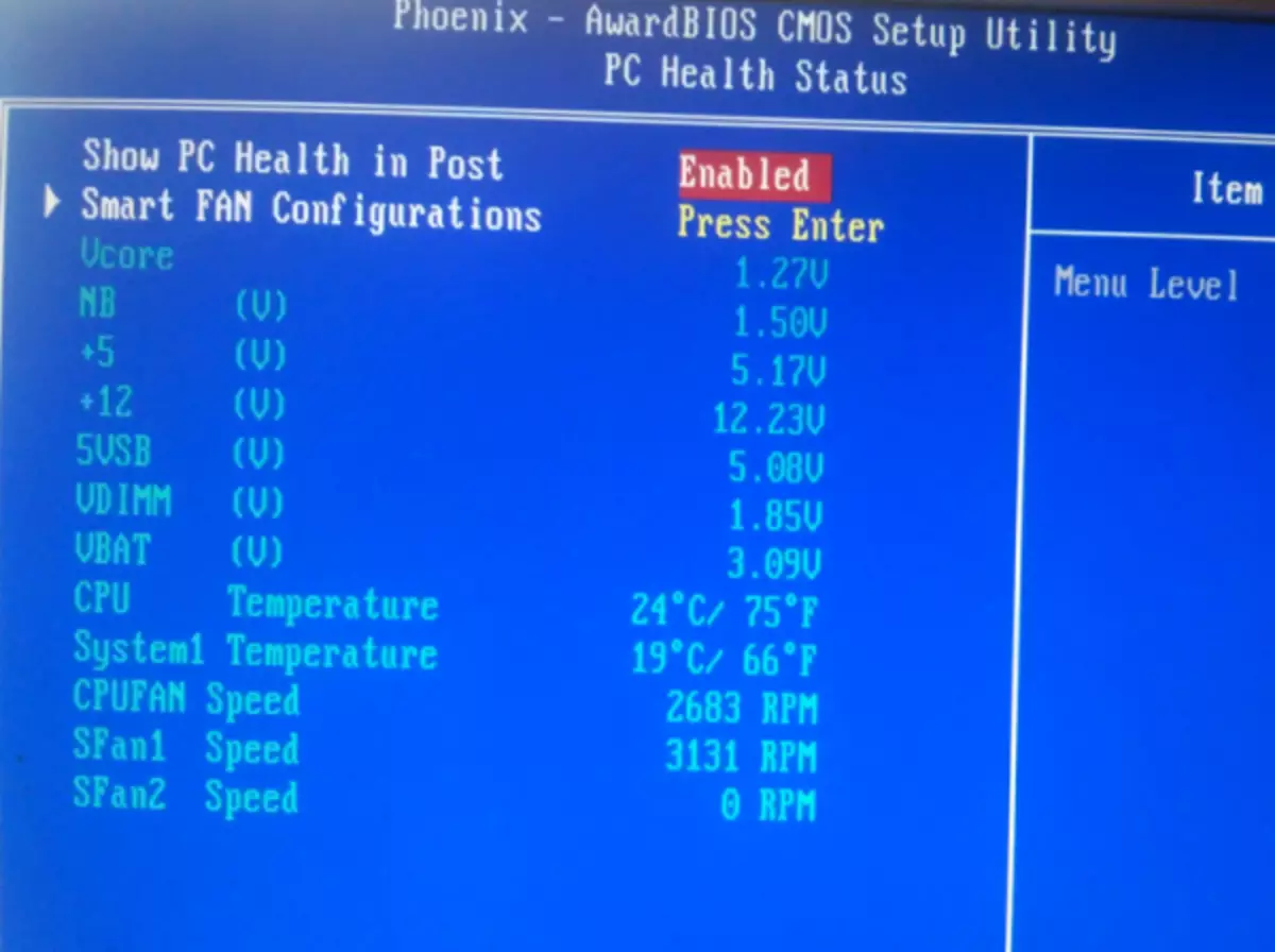 Temperatur i BIOS.