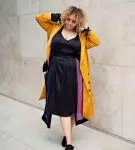 Street Style, Dress Black and Cloak Yellow