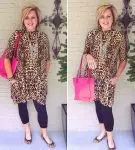 Vestido de leopardo para mulheres 40+