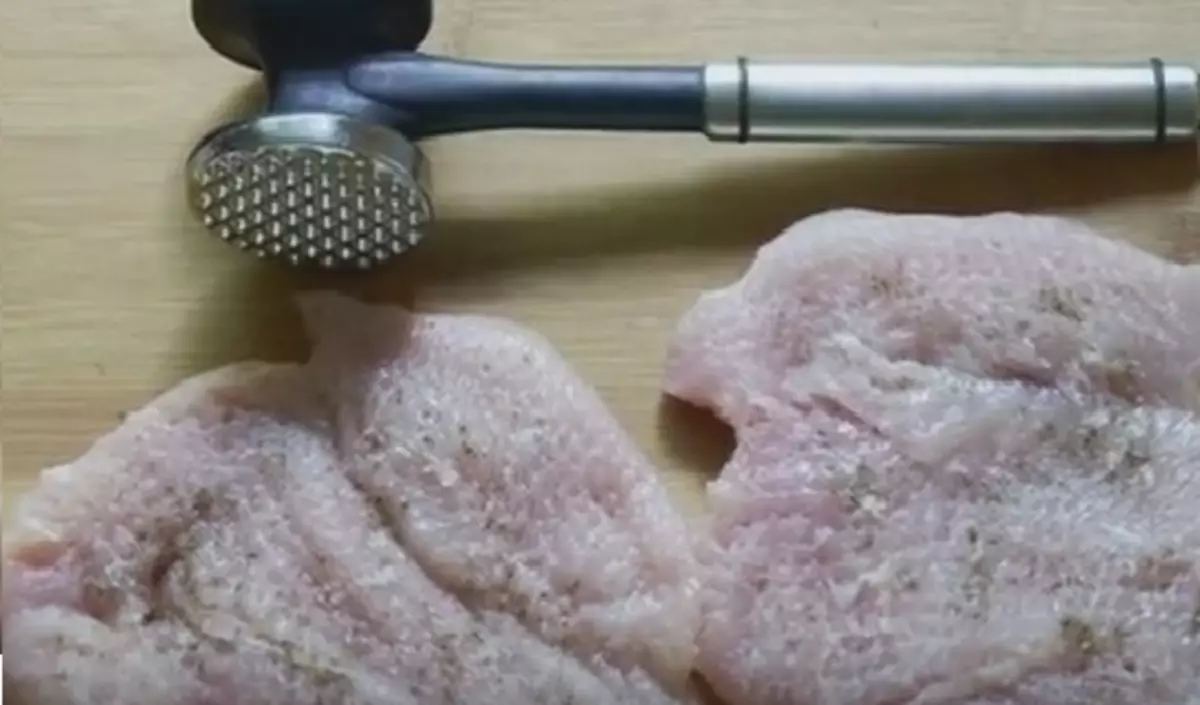Chicken Breasts and Meat Hammer