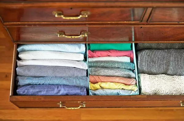 Linen in dresser