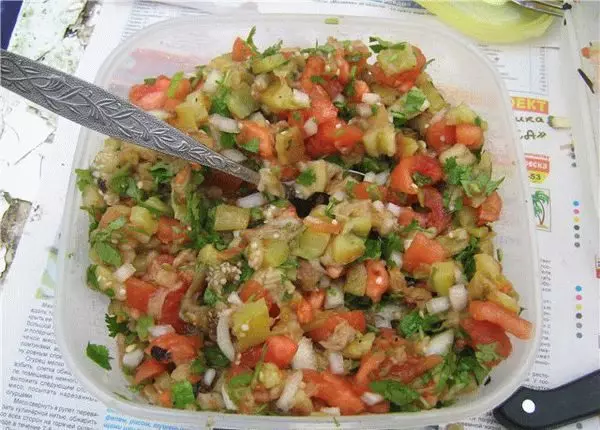 Baked Salad on Mangal Vegetables in Armenian In Plastic Capacity