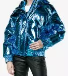 ब्लू मेटलिक रंग जैकेट