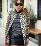 Jachetă de imprimare elegantă Leopard