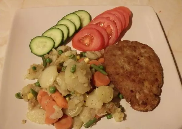 Schnitzel vihanneksia