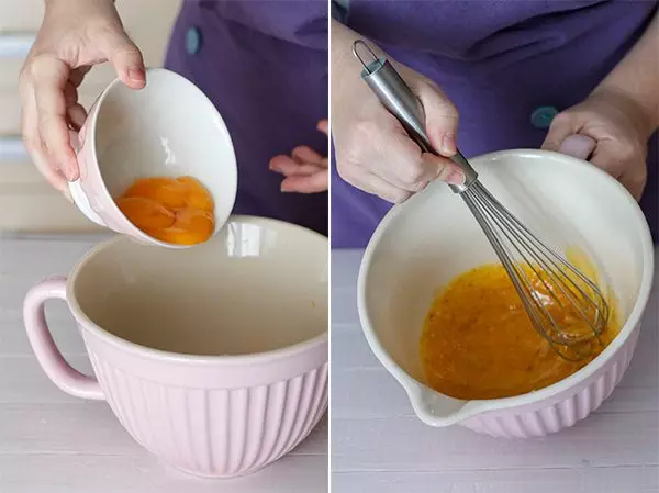 Whipping Egg Yolk Beans.