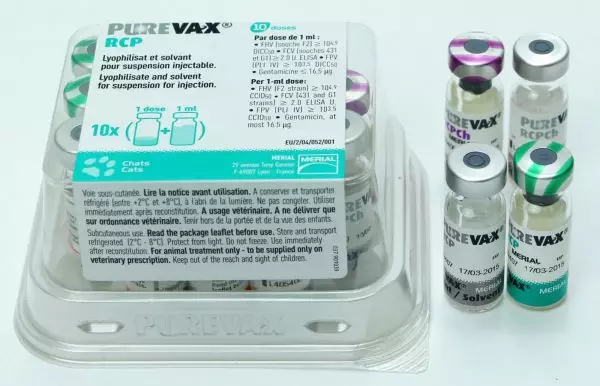 Förpackning och vacciner Purevax (Purevax)