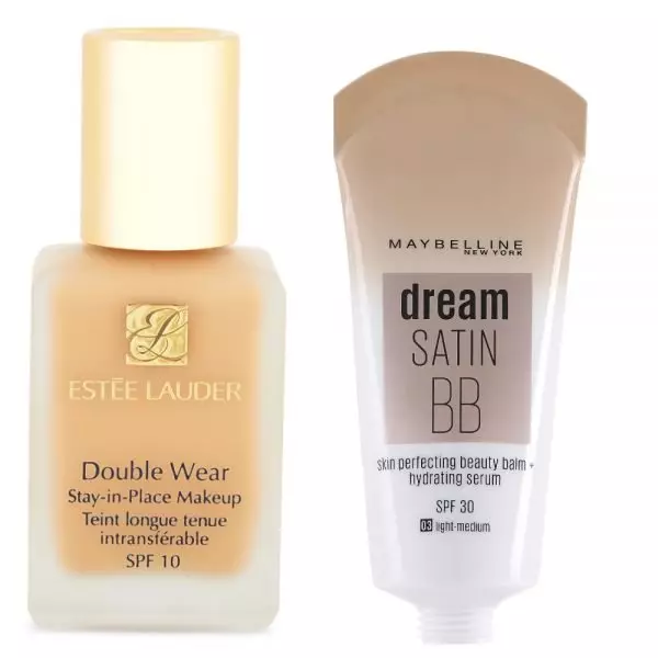 Dubbele dra se ton creams »van Estée Lauder en Dream Satin BB van Maybelline