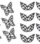 Stencil csokoládé pillangókhoz