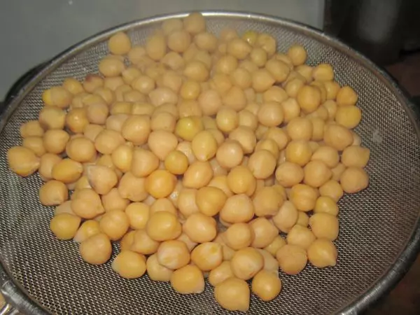 Nut, thrown into the sieve