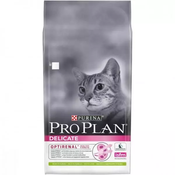 Proplan (Pro გეგმა) კატები კატები და კნუტები, სტერილური ცხოველები: მიმოხილვა, შემადგენლობა, სპექტრი, pluses და cons, ვეტერინარული მიმოხილვა 3437_12