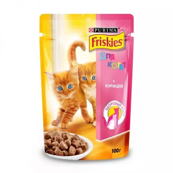 Basah friskies makanan untuk anak kucing