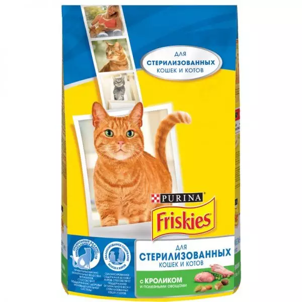 Sausi friskies maistas sterilizuotoms katėms