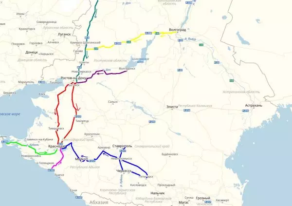 Krasnodar-grondgebied op de routekaart