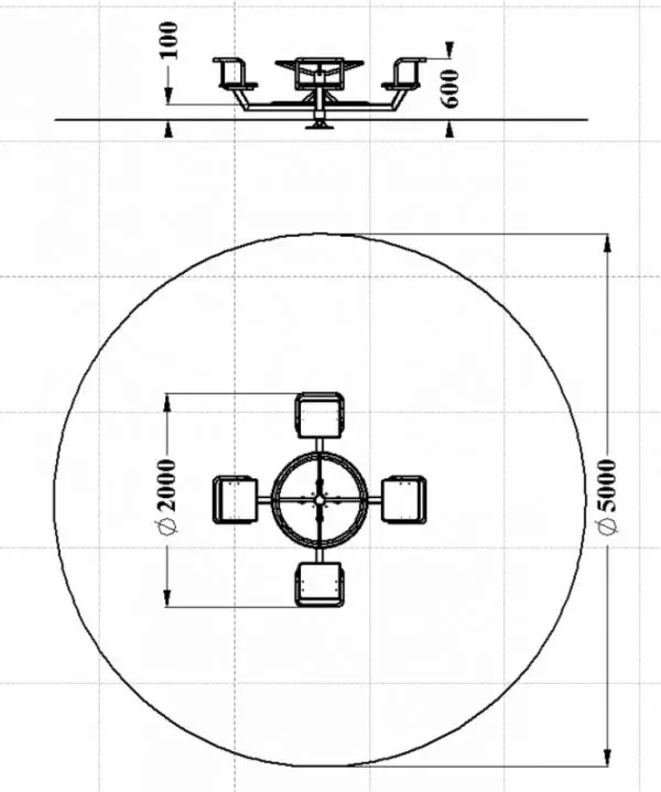 Carrossel para o playground faz você mesmo - instruções com desenhos, tamanhos, fotos e vídeos 3507_3