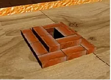 Chimney of bricks