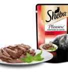 مرغ مرطوب Sheba لذت بخش گوشت گاو و گوسفند