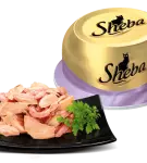 Sheba Klasik Makanan Kalengan untuk koktail kucing dari tuna dengan udang yang dipilih