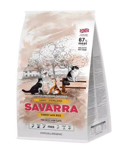 Savarra (Savarra) Alimentación de gato: revisión, composición, alcance, vantaxes e contras, críticas e propietarios veterinarios 3553_4