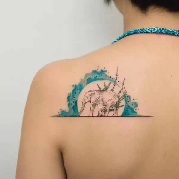 Elefánt tetoválás 1.