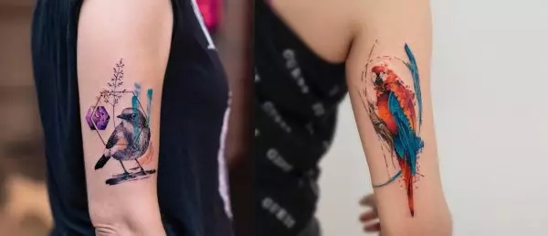 Tatuaje con pájaros
