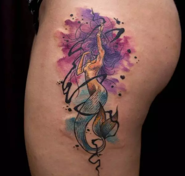 Sirena de tatuaje