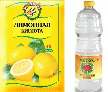 Vinegar and lemon acid