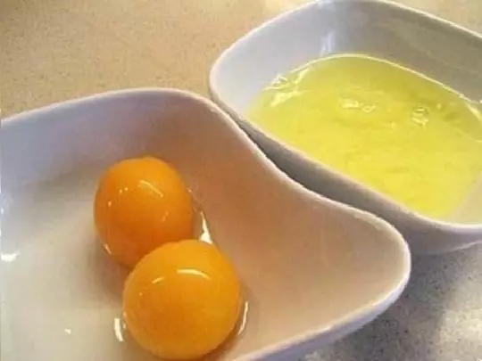 Egg whites and yolks
