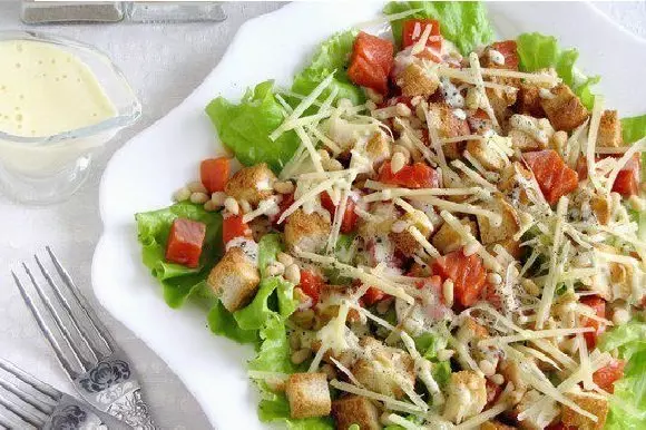 Caesar Salad with Fish