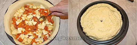 Як приготувати пиріг з яблуками і курагою