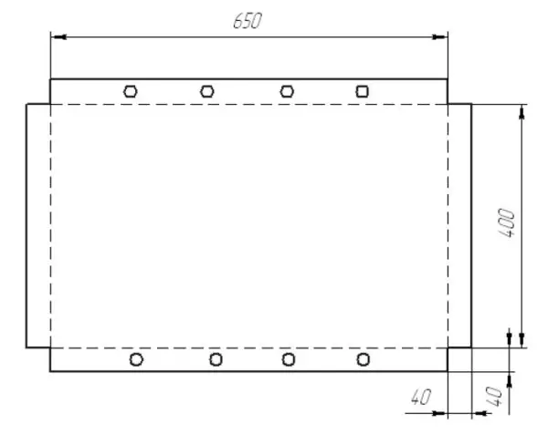 Drawing of the bottom