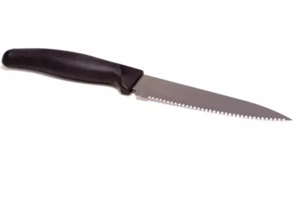 Serrated kniv med smal kniv