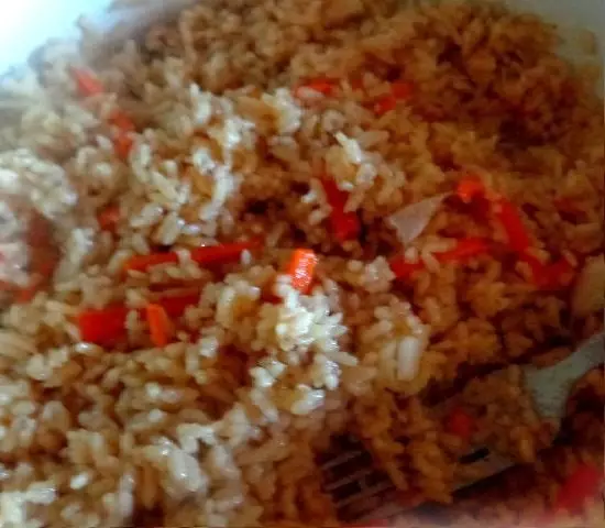 Ready pilaf with chicken