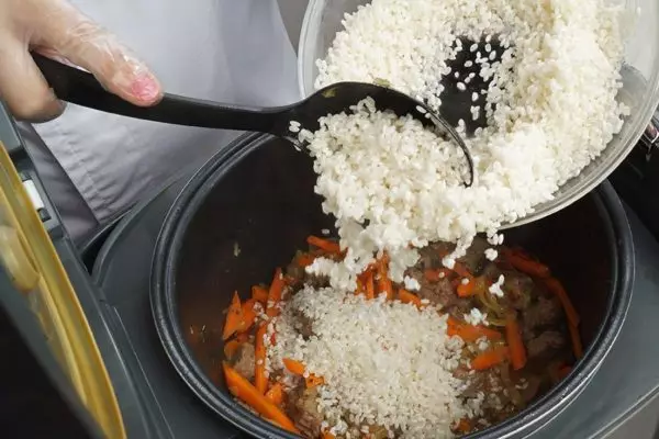 Rice with a zirvan in a slow cooker
