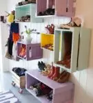 Étagères pour chaussures de boîtes en bois