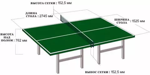 Ping Pong 테이블 크기