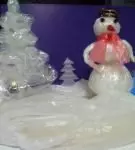 มนุษย์หิมะและต้นคริสต์มาสของแพ็คเกจ