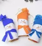 Papircylinder snowmen