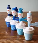 Plastmasas karotes Snowmen