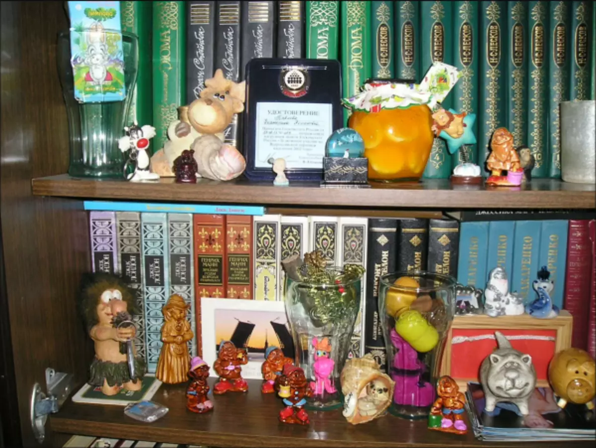 Shelf with souvenirs