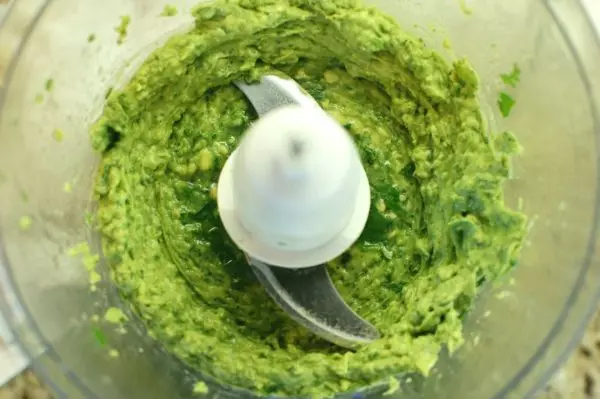 Grinding avocado