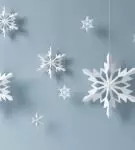 Simple white paper snowflakes