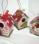 Gift paper boxes in the form of houses