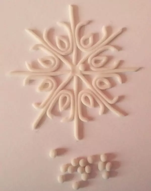 Floco de neve feito de barro