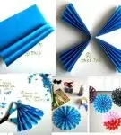 Snowflake fra blått papir