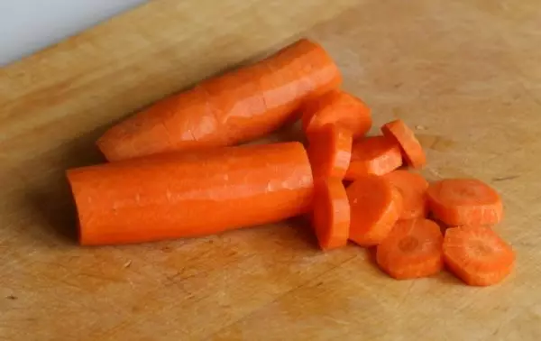Cenouras picadas cozidas