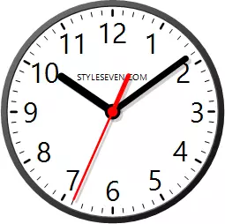 Interface Horloge de bureau Plus-7