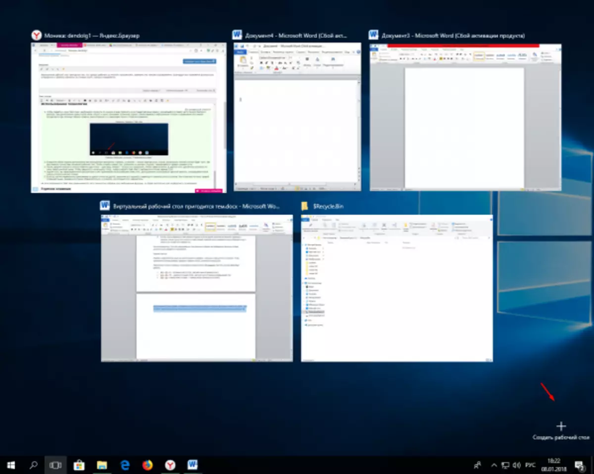 Kalimi midis dritareve 10 desktops - Si të organizoni një vend virtual për të punuar 4234_4
